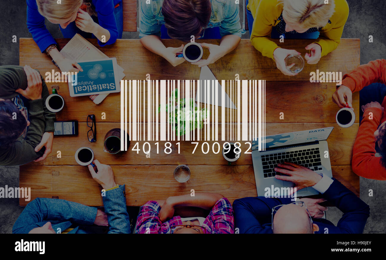 Bar Code Scanning Inventory Logistics Production Concept Stock Photo ...