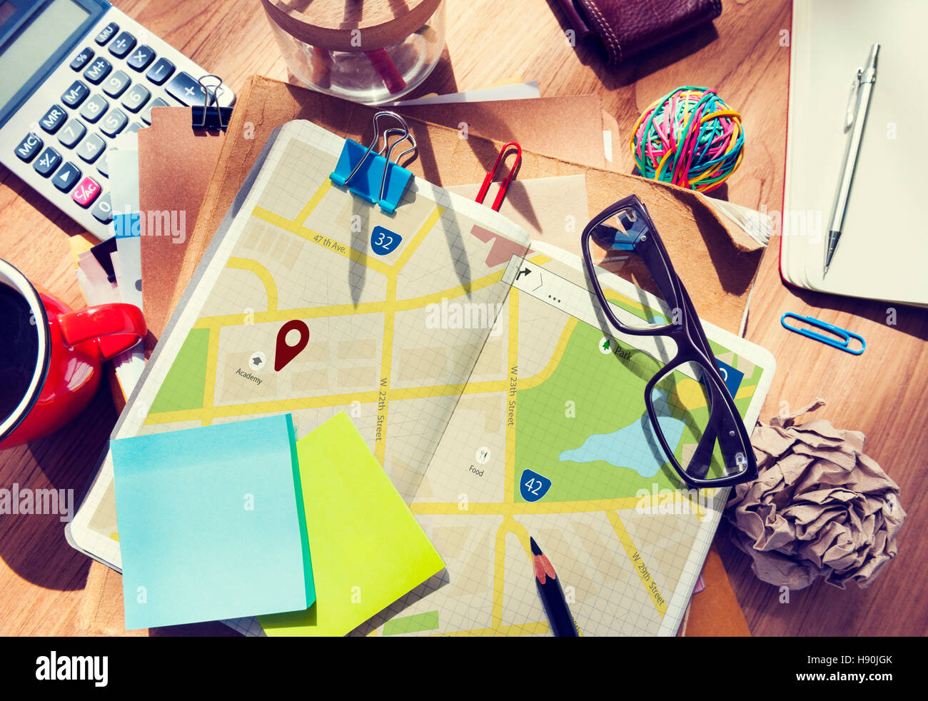 Map Mapping Location Guideline Navigation Concept Stock Photo - Alamy