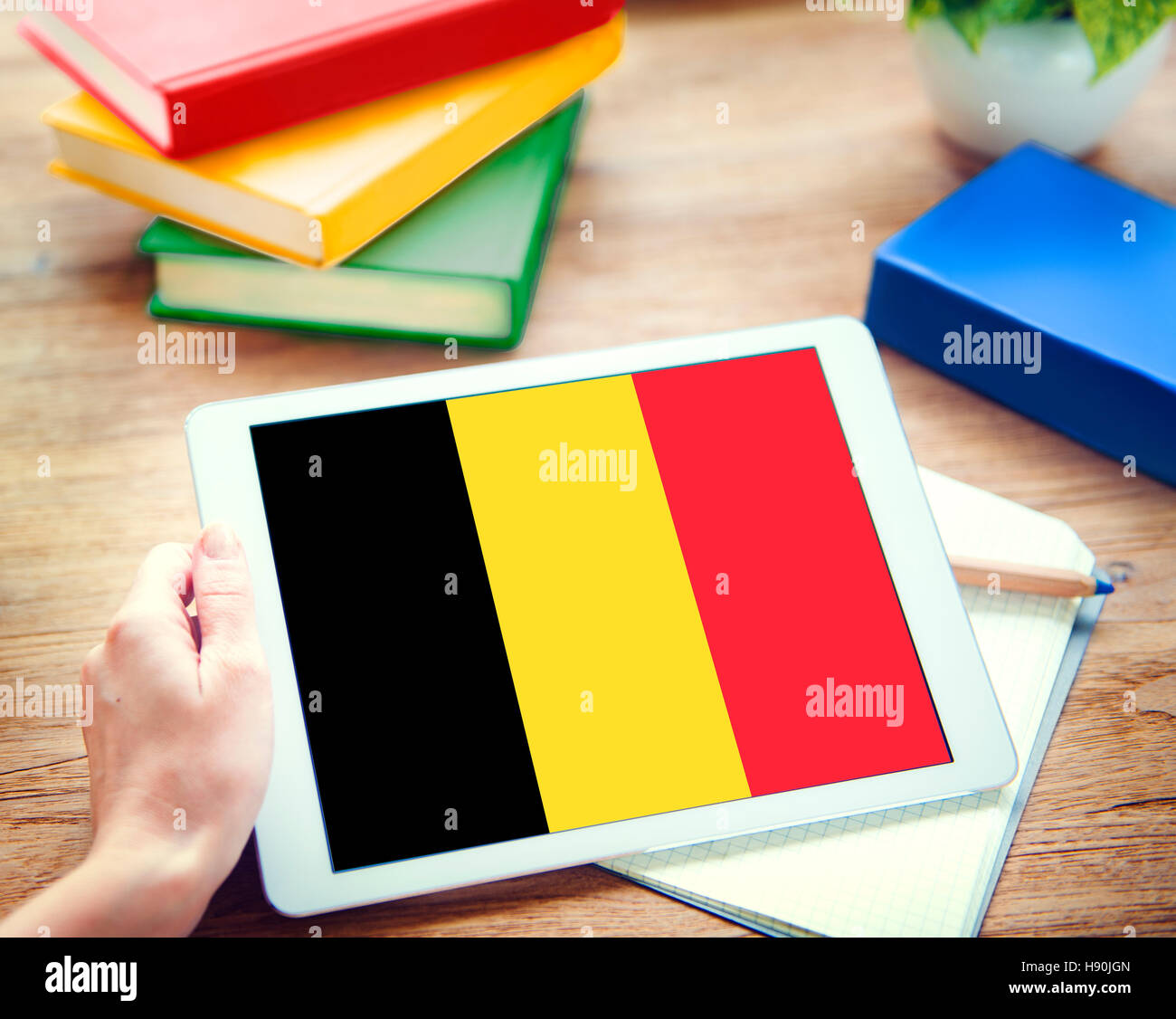 Belgium Flag Country Nationality Liberty Concept Stock Photo - Alamy