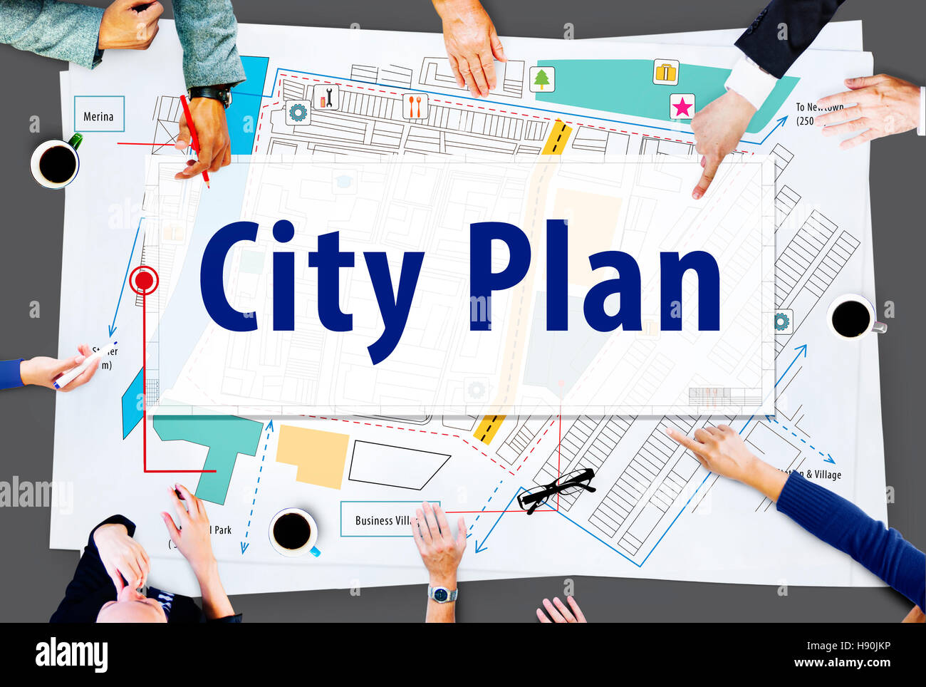City Plan Architecture Engineering Planning Concept Stock Photo - Alamy