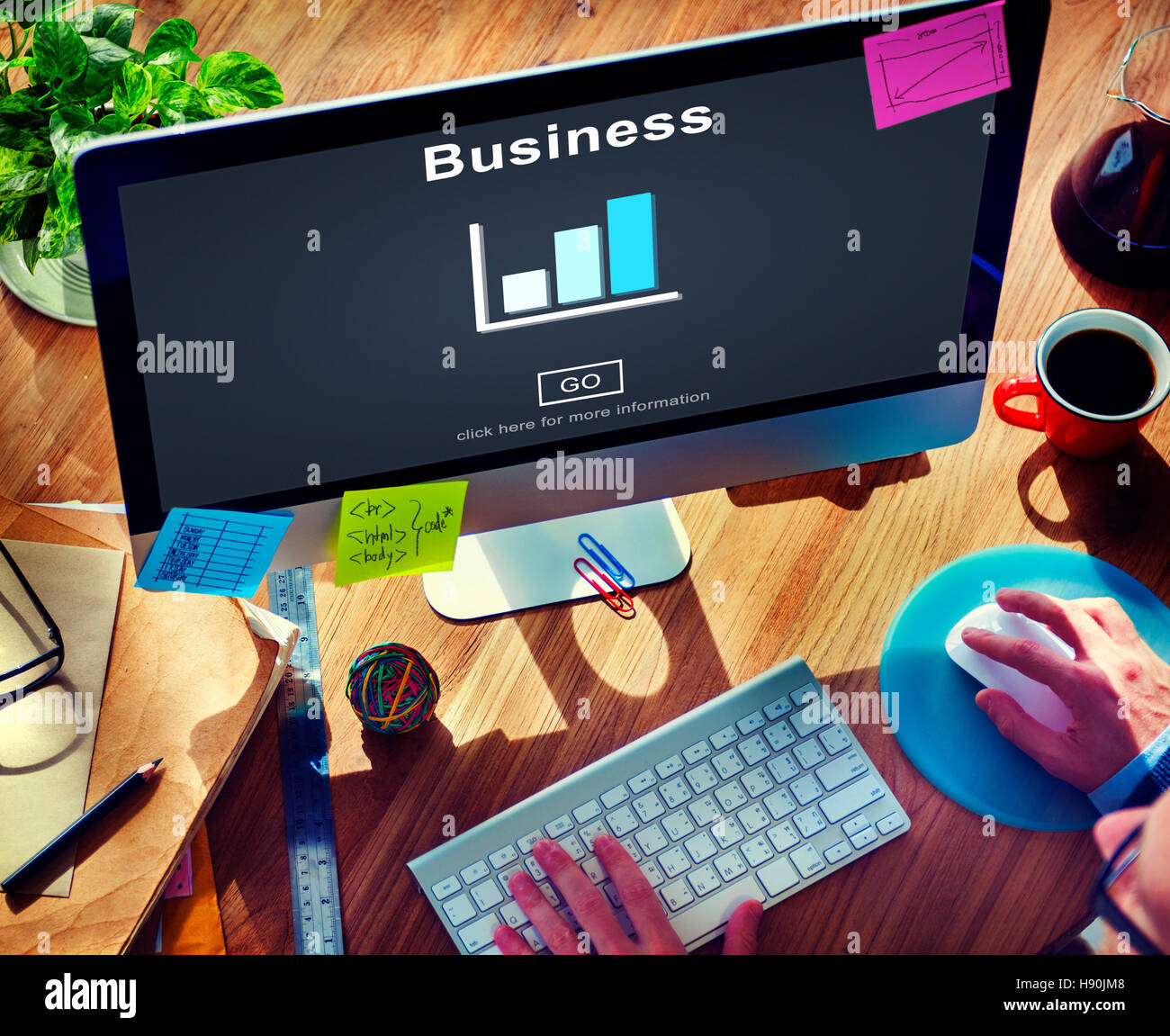 Business Organization Bar Chart Statistics Concept Stock Photo - Alamy