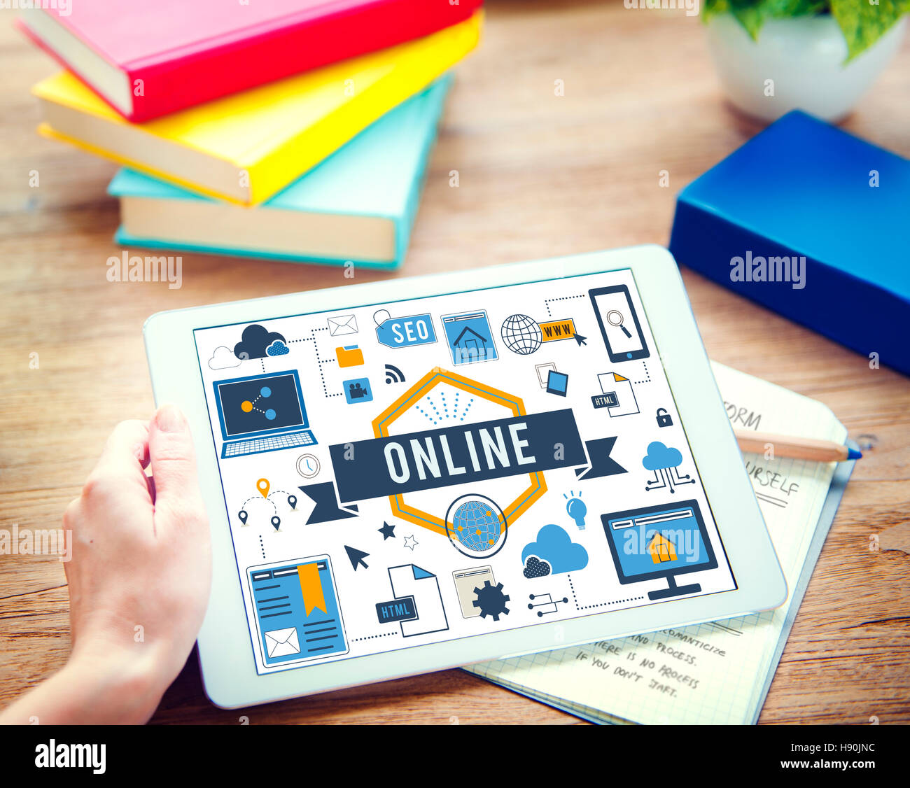 Online Network Internet Connection Digital Concept Stock Photo - Alamy