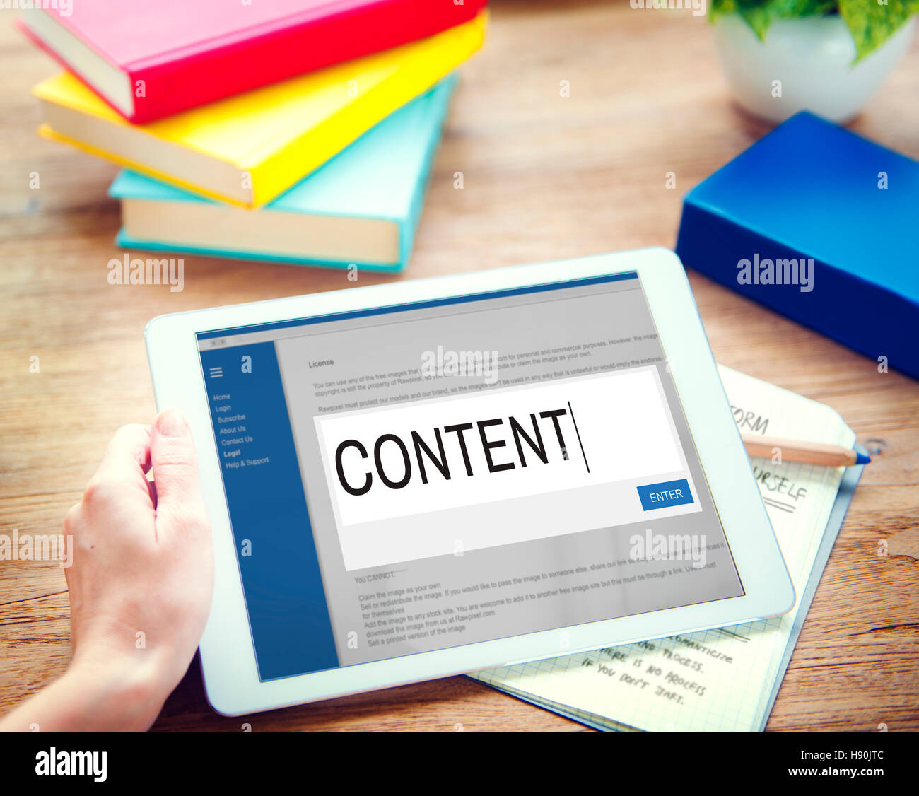 Digital Content Sharing Connect Website Searchbar Concept Stock Photo ...