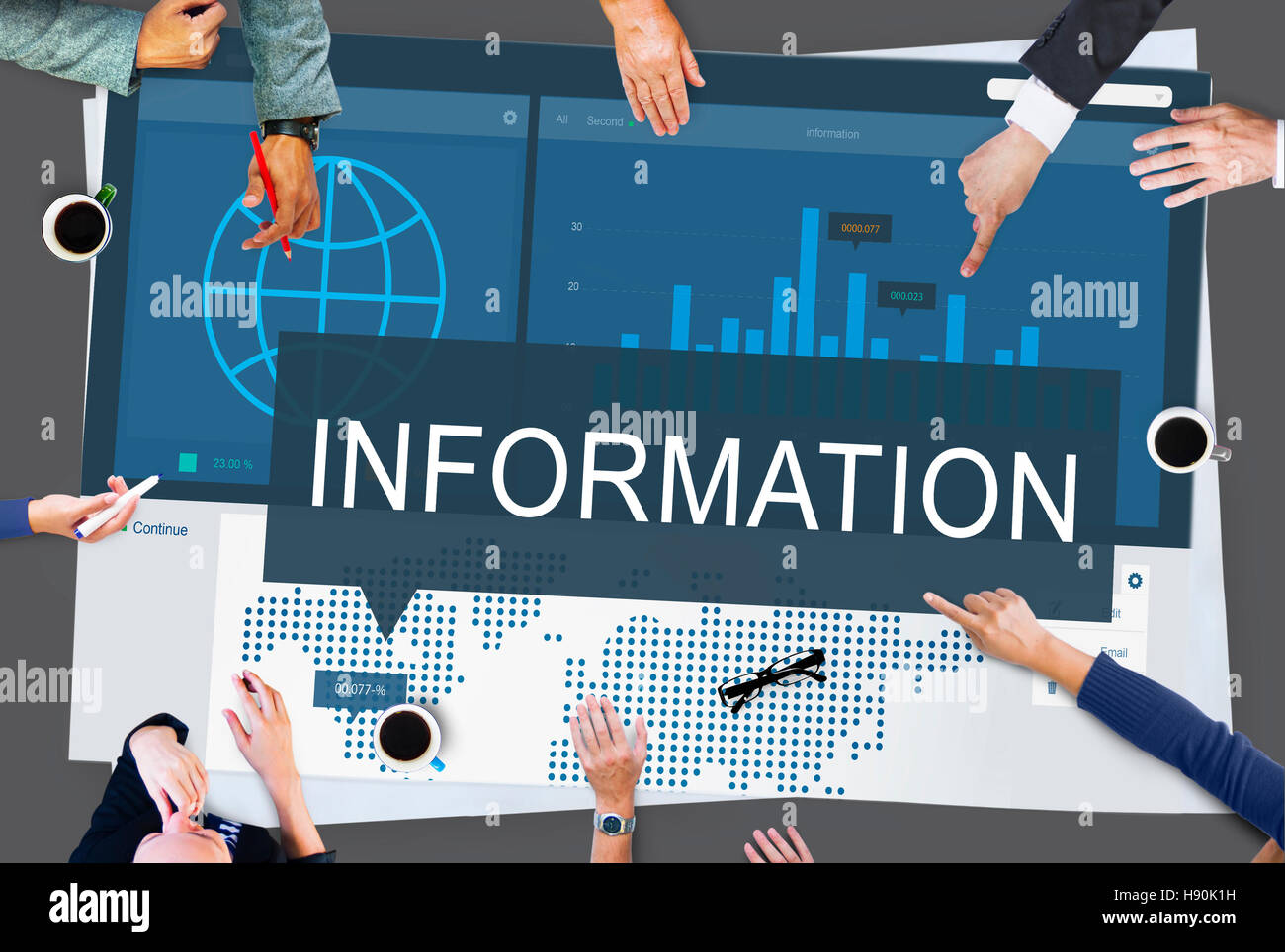 Information Data Details Facts Research Graphic Concept Stock Photo - Alamy