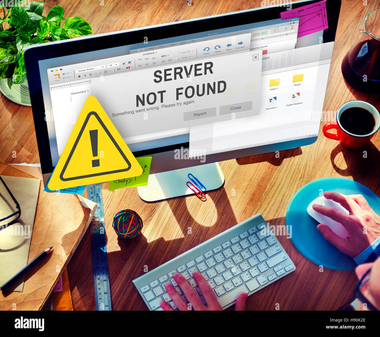 Server Not Found Error Inaccessible Concept Stock Photo - Alamy