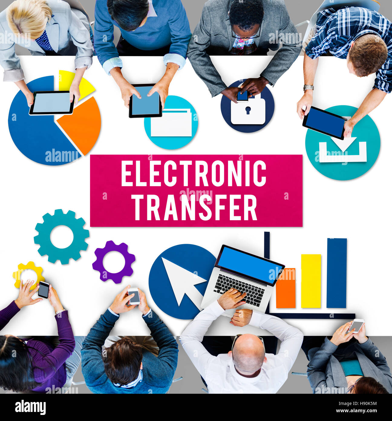 Electronic Transfer Banking Data Internet Concept Stock Photo - Alamy