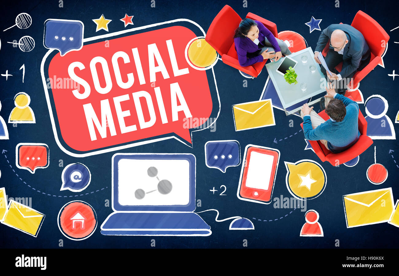 Social Media Connection Global Communication Concept Stock Photo - Alamy