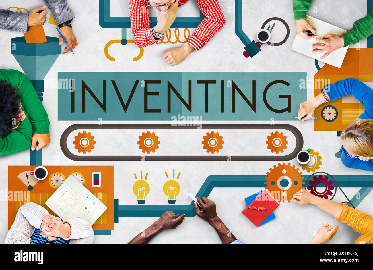 Inventing Innovation Create Creative Process Concept Stock Photo - Alamy