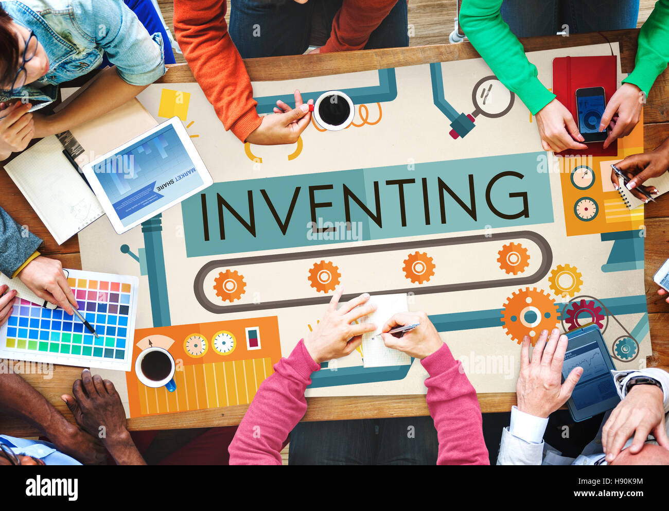 Inventing Innovation Create Creative Process Concept Stock Photo - Alamy