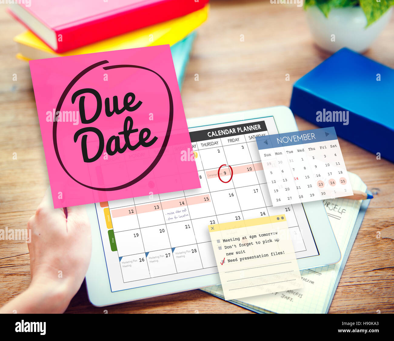 Due Date Appointment Day Event Important Concept Stock Photo - Alamy