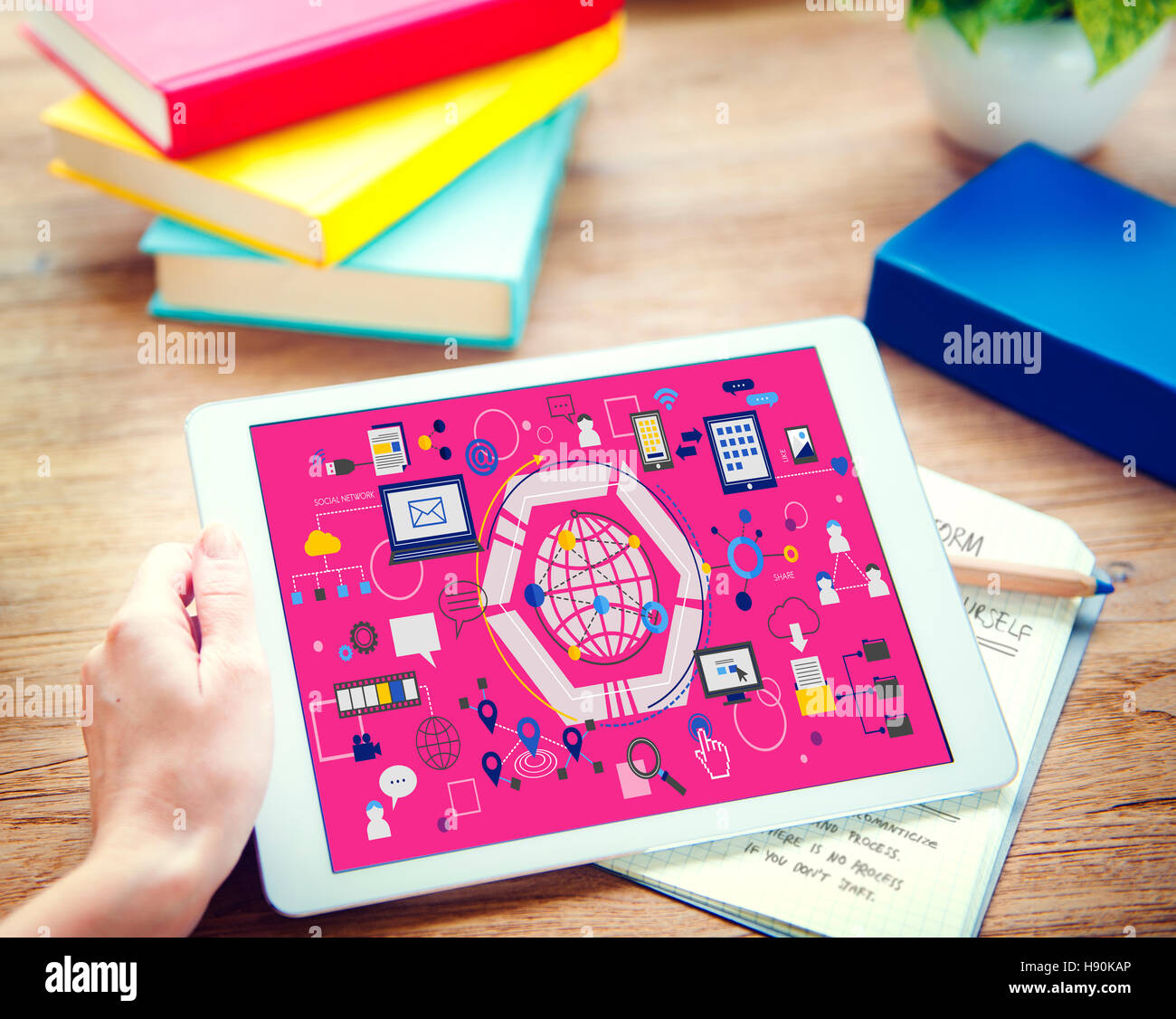 Connecting Connection Computer Digital Data Concept Stock Photo - Alamy