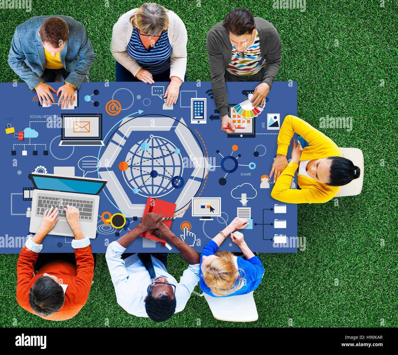 Connecting Connection Computer Digital Data Concept Stock Photo - Alamy