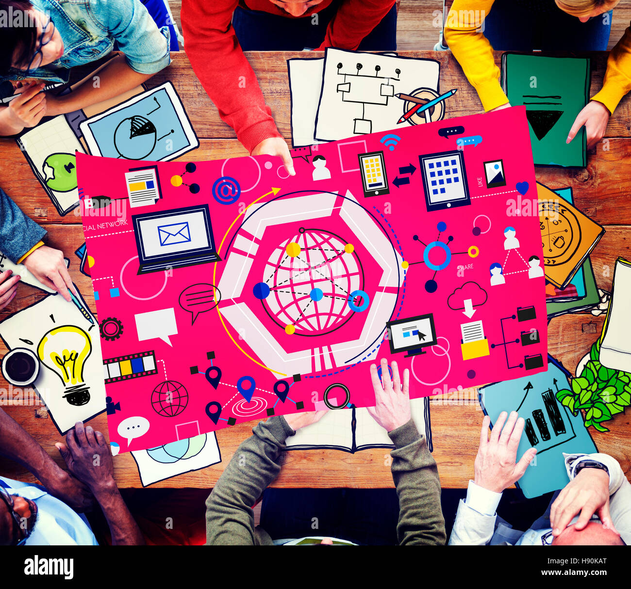 Connecting Connection Computer Digital Data Concept Stock Photo - Alamy