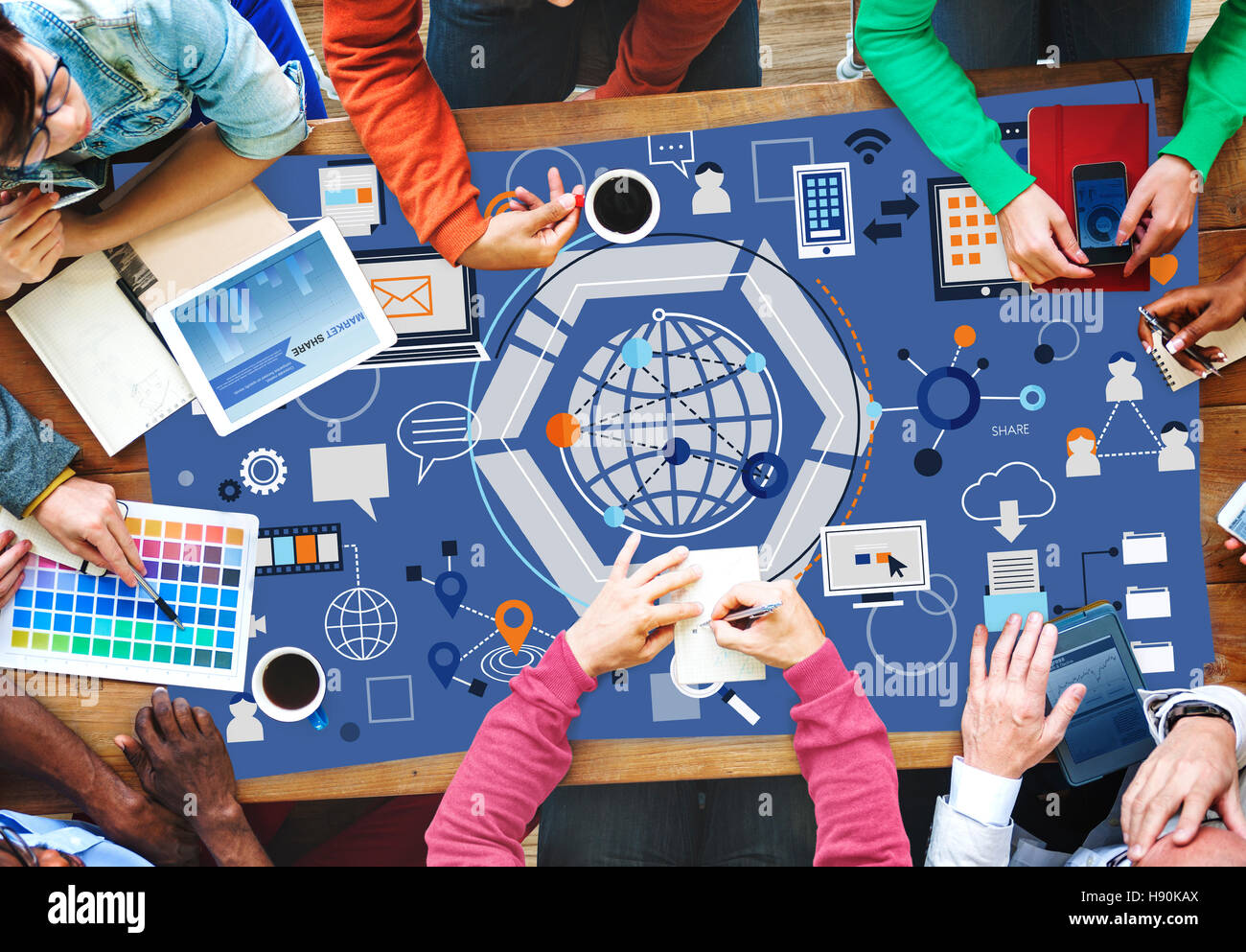 Connecting Connection Computer Digital Data Concept Stock Photo - Alamy