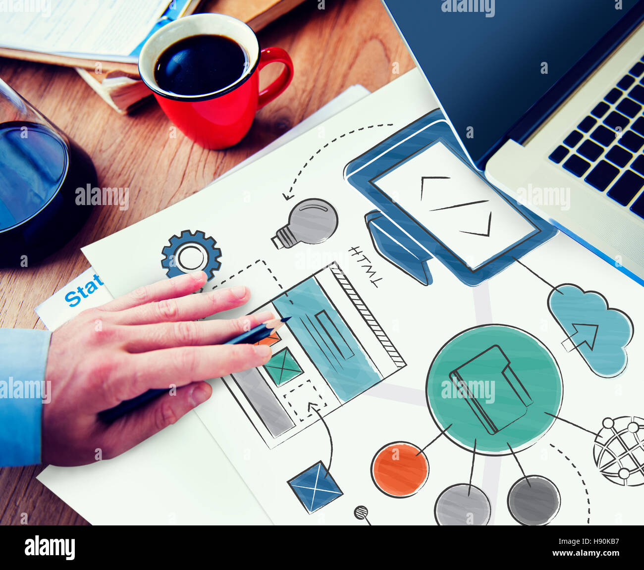 Web Design Development Style Ideas Website Concept Stock Photo - Alamy