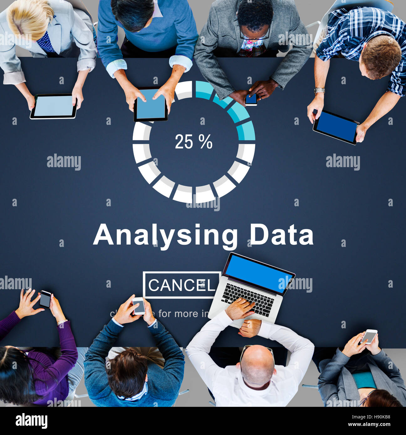 Analysing Data Loading Progress Bar Concept Stock Photo - Alamy
