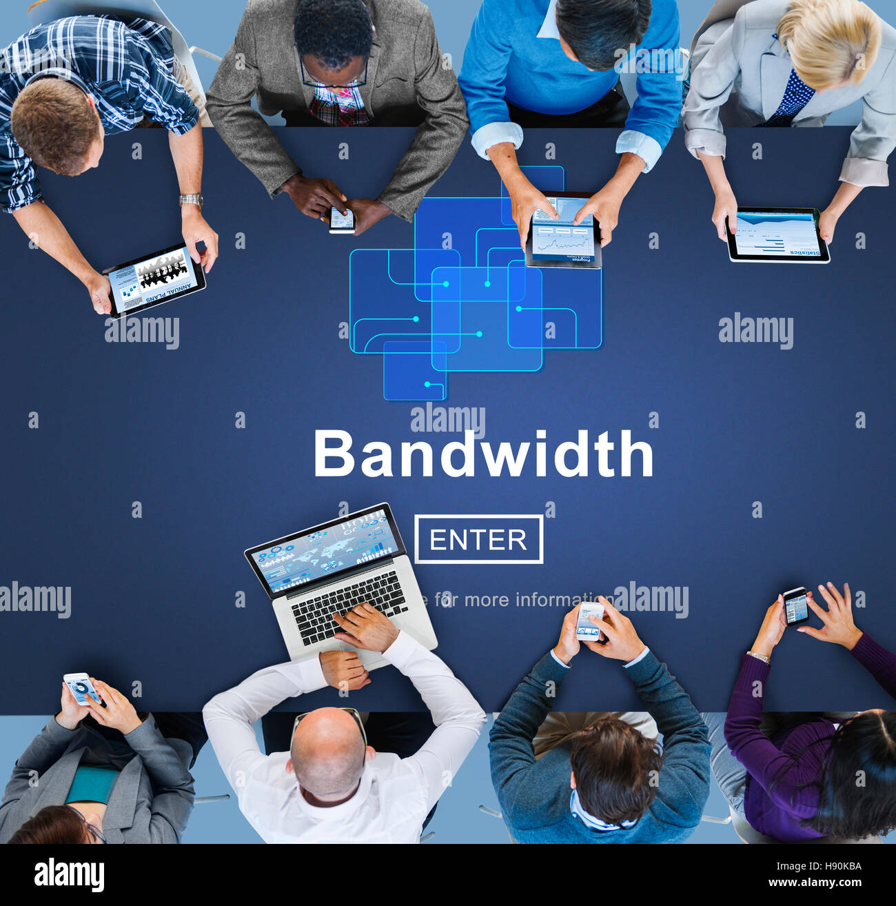 Bandwidth Broadband Computer Information Concept Stock Photo - Alamy