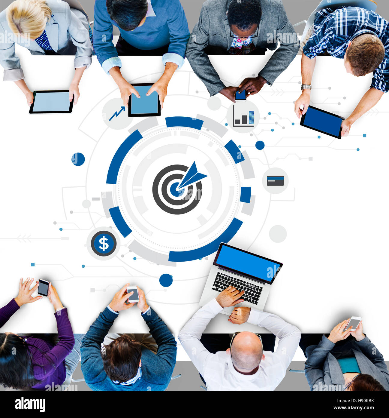 Digital Hud Target Symbol Graphics Concept Stock Photo - Alamy