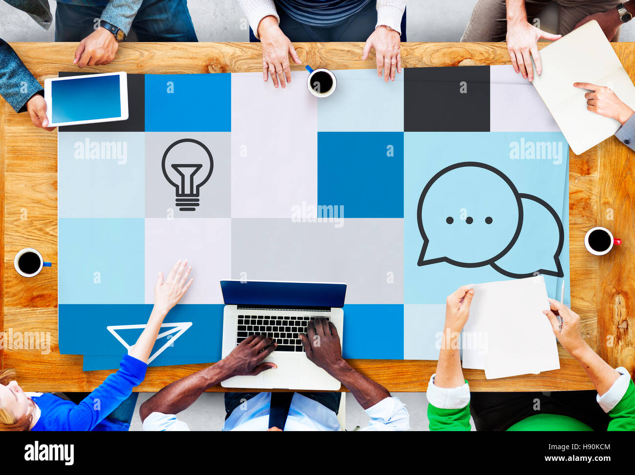 Ideas Creativity Inspiration Connection Communication Concept Stock ...