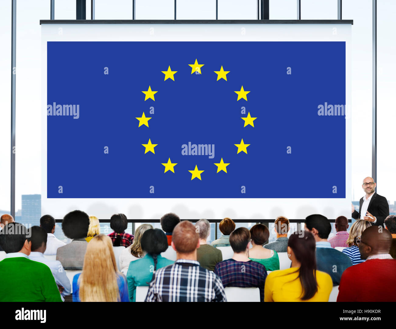 European Union Country Flag Nationality Culture Liberty Concept Stock ...