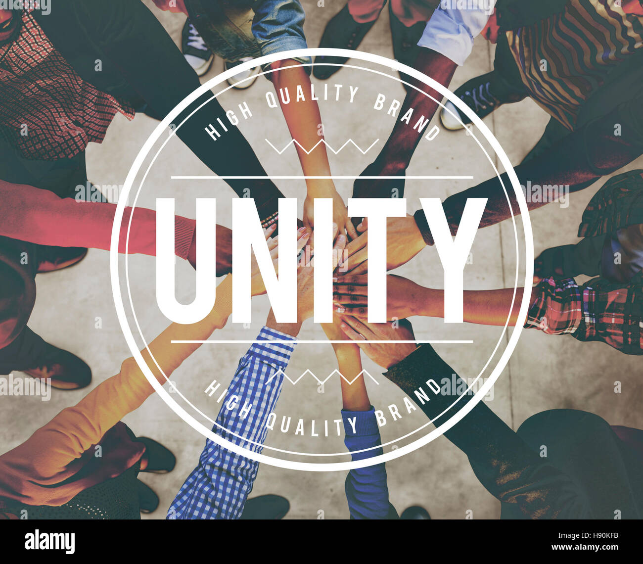 Unity Teamwork Togetherness Partnership Cooperation Concept Stock Photo ...