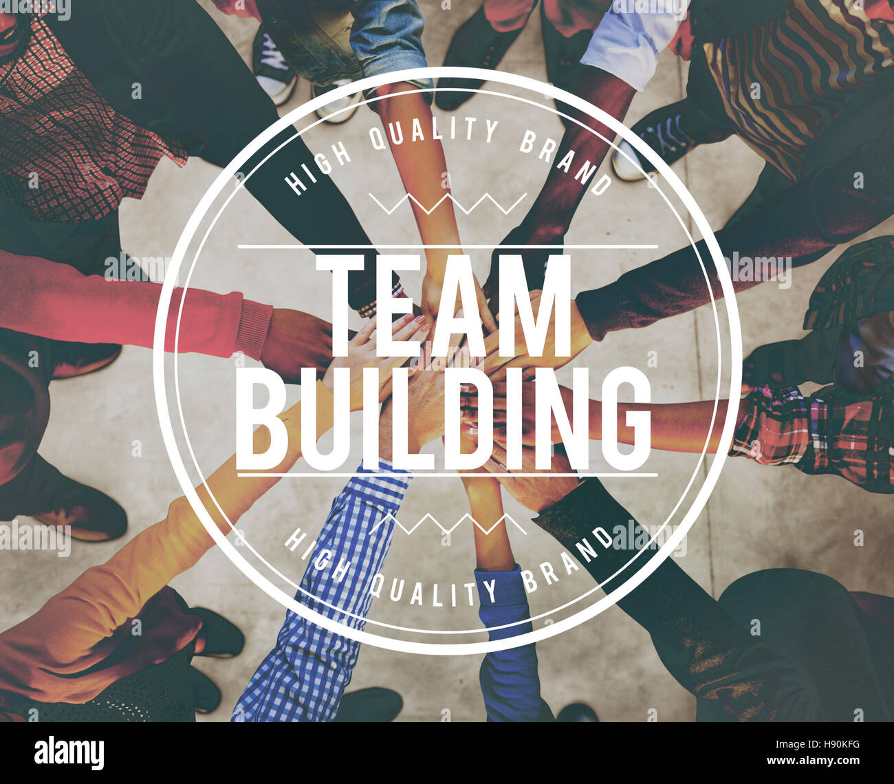 Team Building Collaboration Connection Corporate Teamwork Concept Stock ...