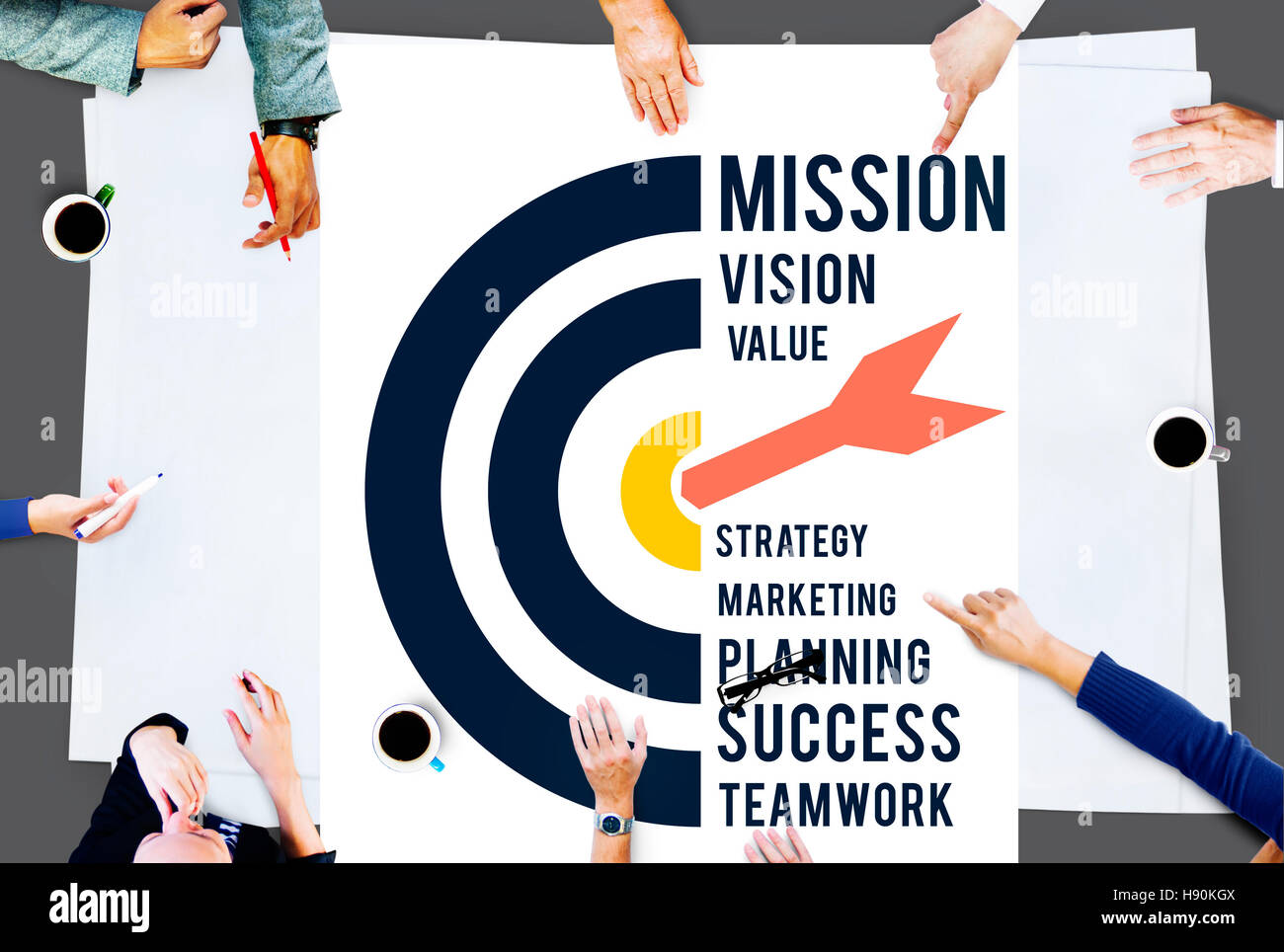 Mission Target Aspirations Motivation Goals Concept Stock Photo - Alamy