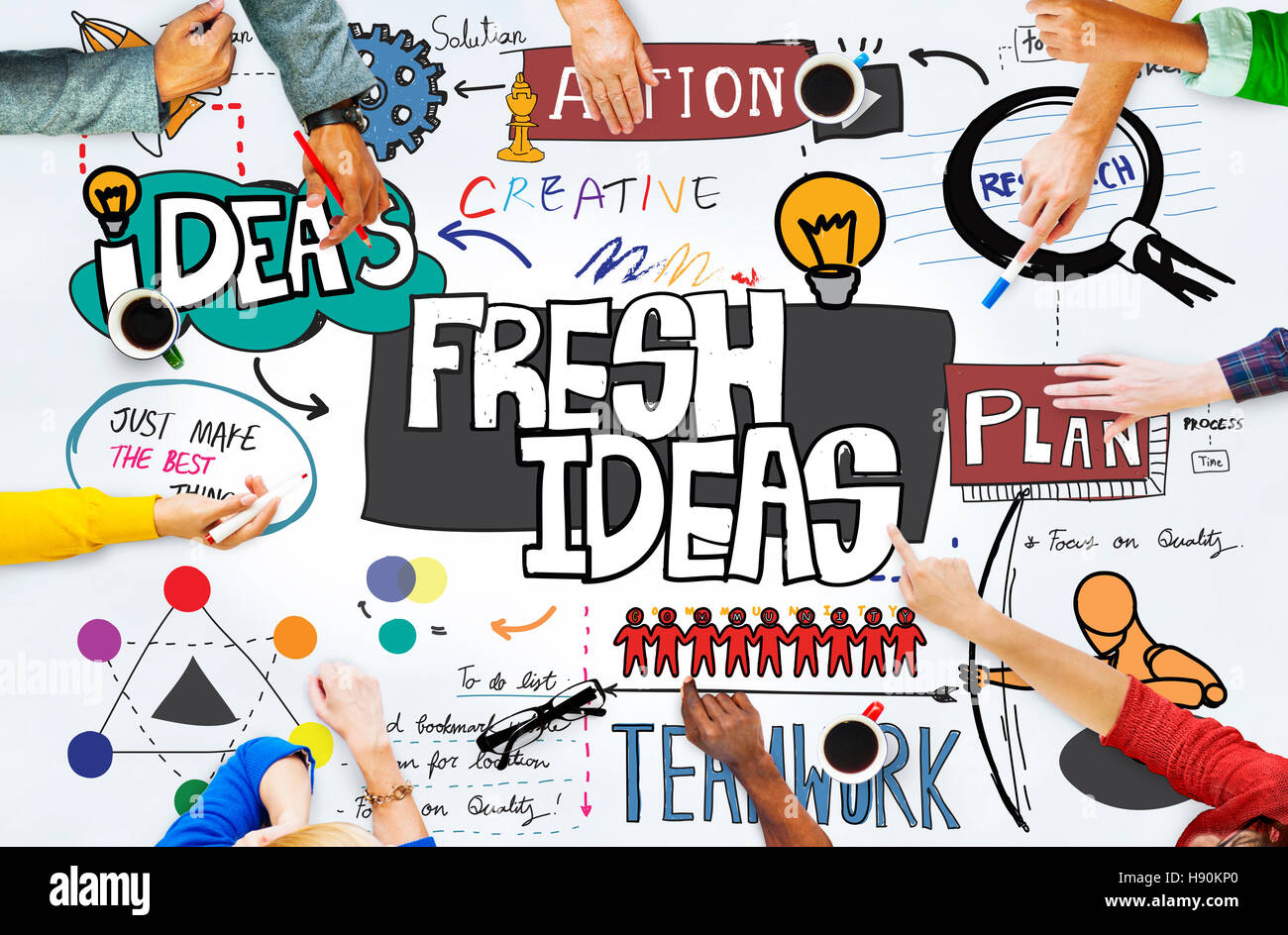 Business Team Meeting Brainstorming Planning Concept Stock Photo - Alamy