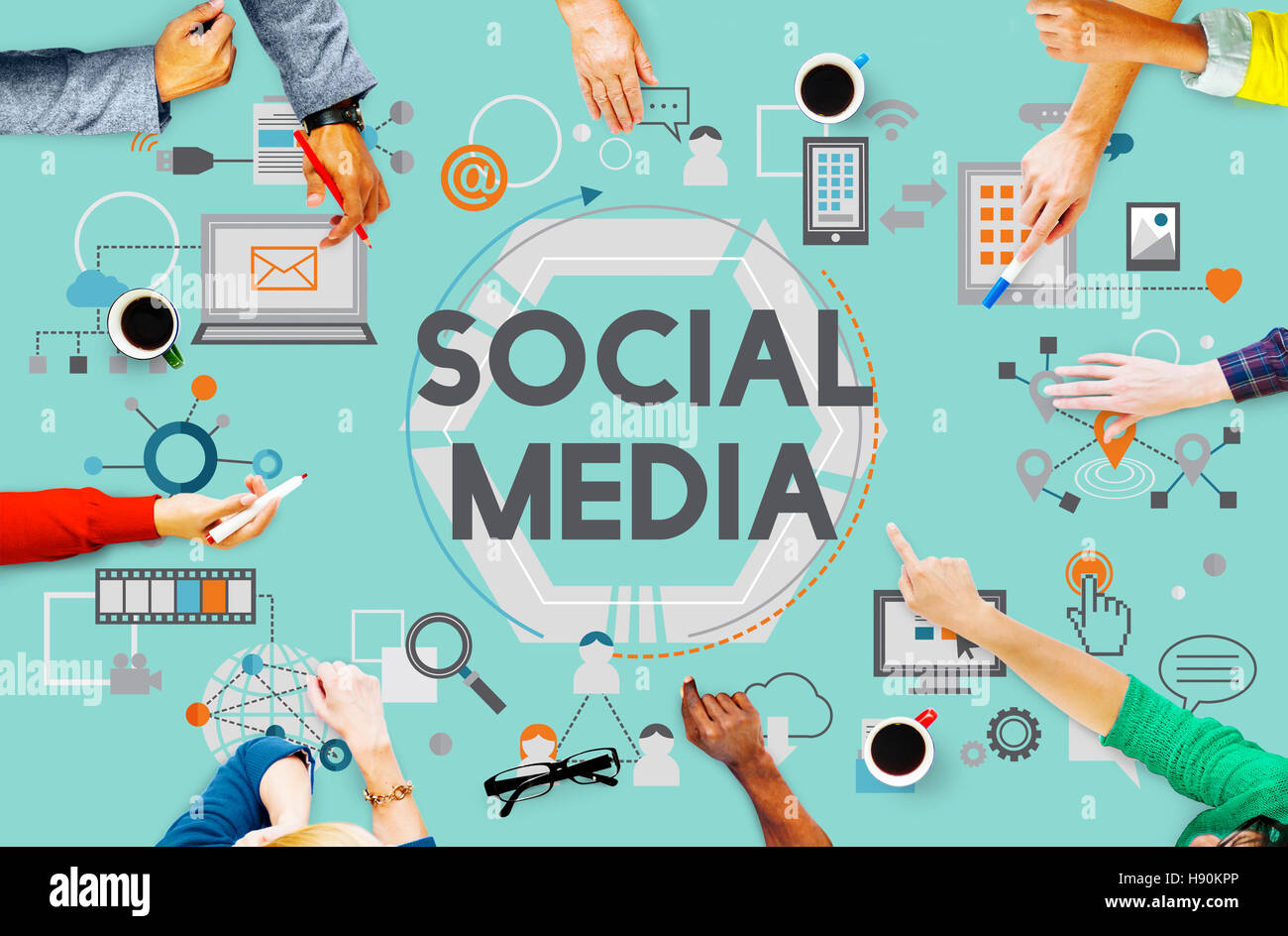 Social Media Social Networking Technology Innovation Concept Stock ...