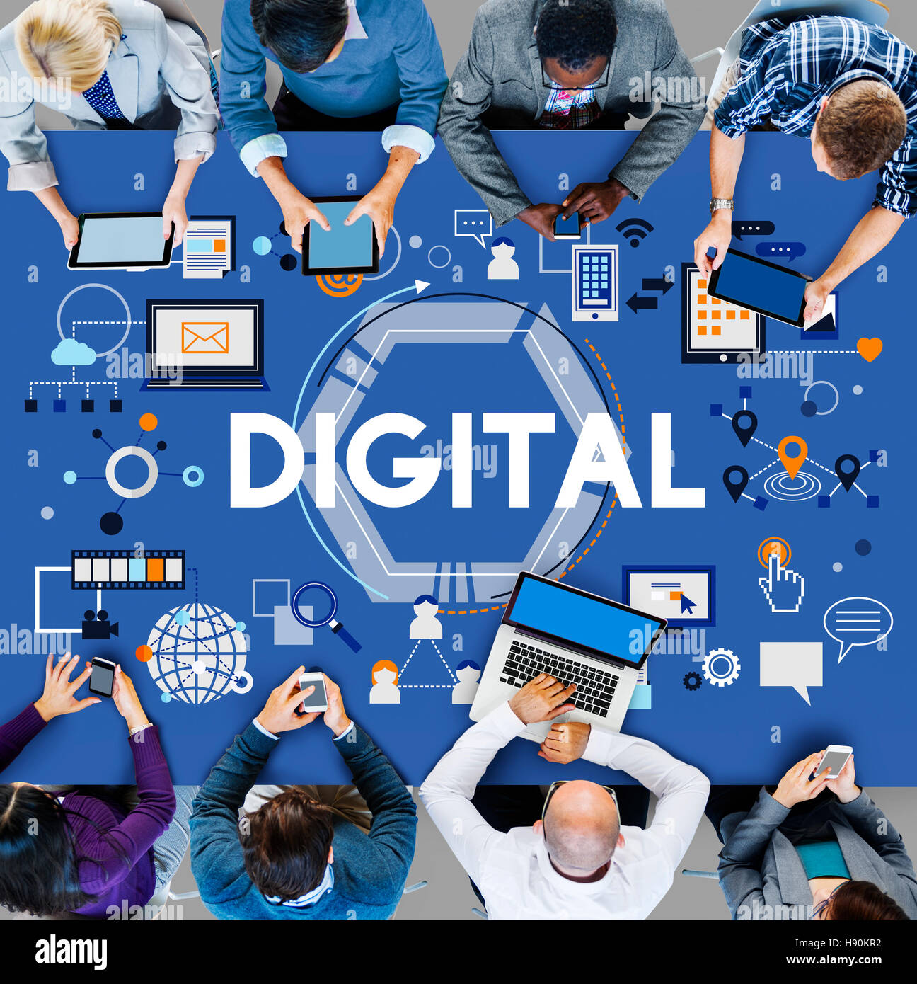 Digital Internet Media Technology Worldwide Concept Stock Photo - Alamy