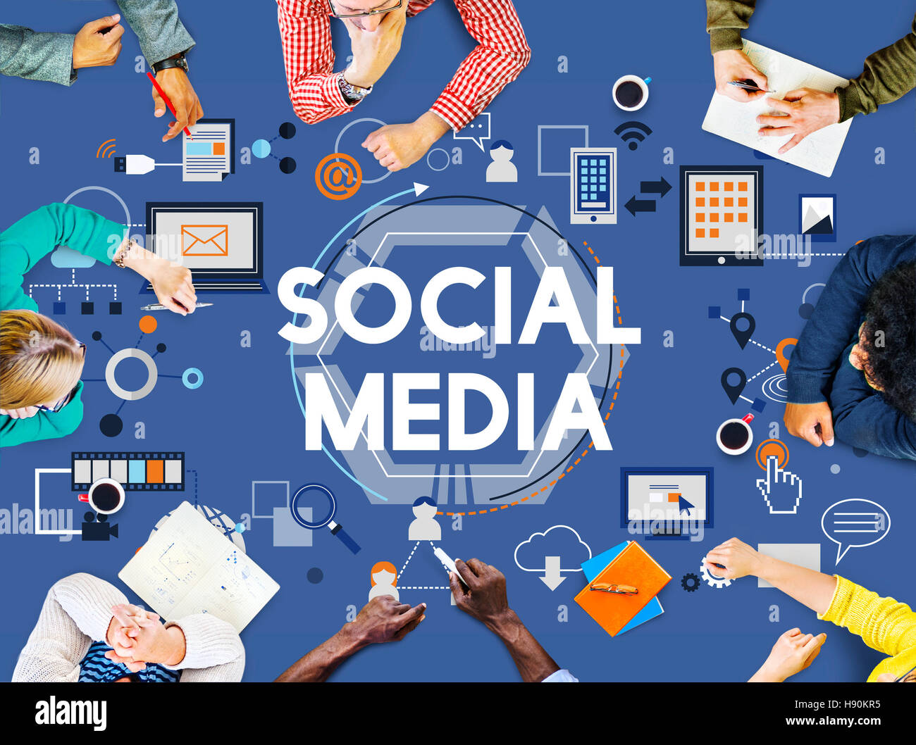 Social Media Social Networking Technology Innovation Concept Stock ...