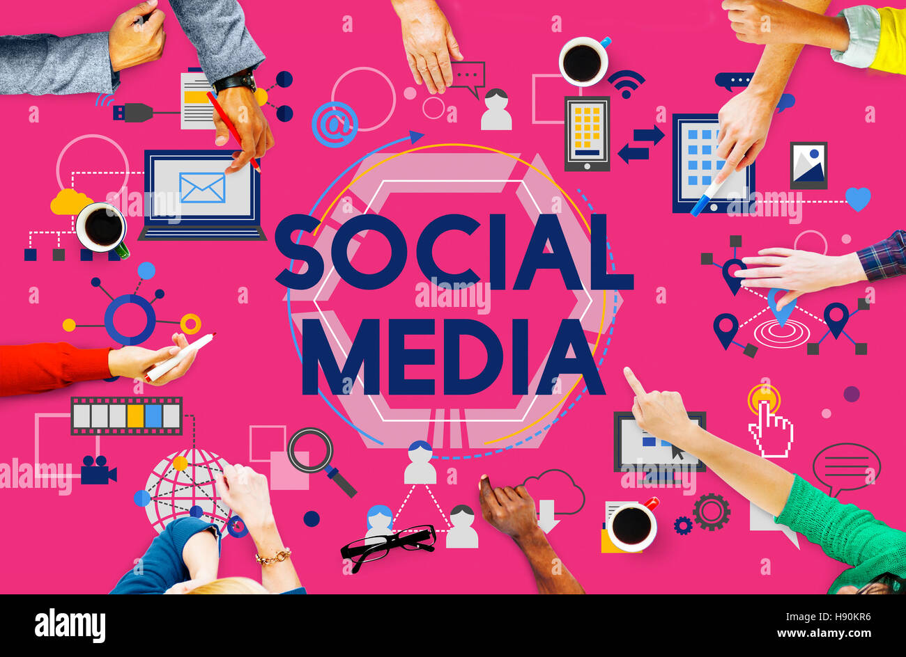 Social Media Social Networking Technology Innovation Concept Stock ...