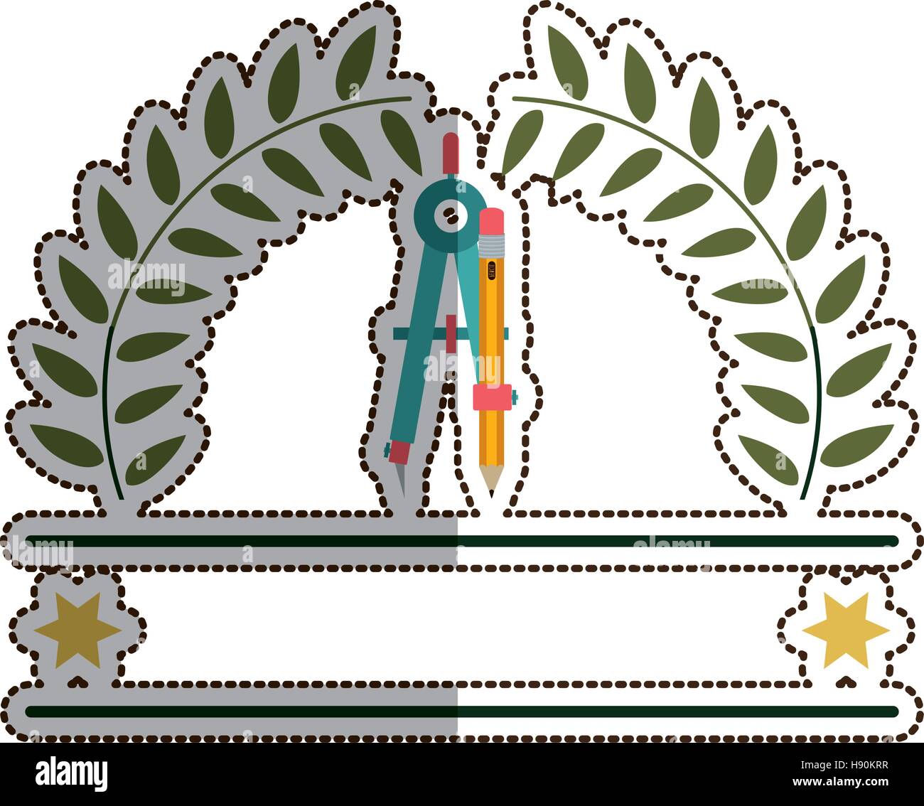 Compass icon. School education learning and knowledge theme. Isolated ...