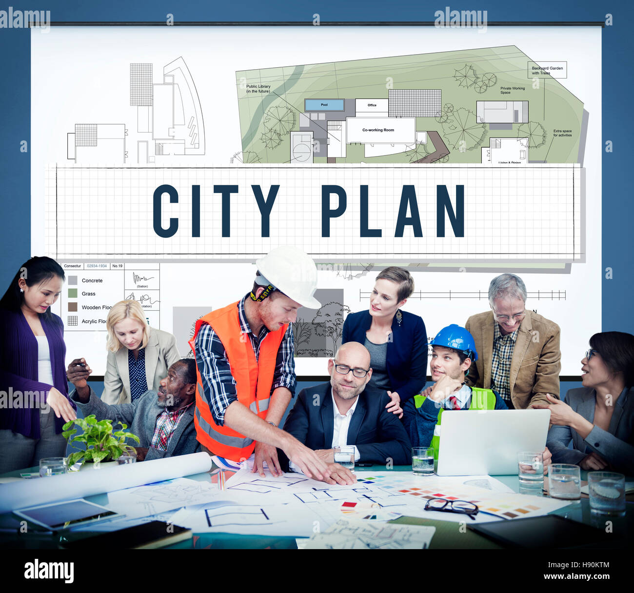 City Plan Municipality Community Town Management Concept Stock Photo ...