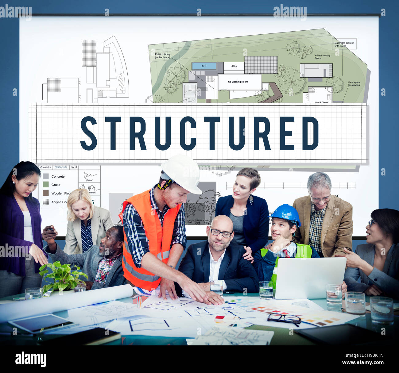 Structured Building Construction Design Plan Concept Stock Photo - Alamy