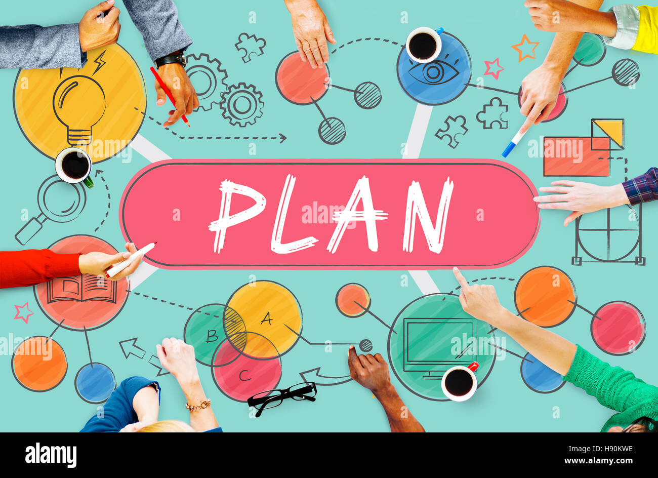 Plan Planning Vision Strategy Tactics Process Concept Stock Photo - Alamy