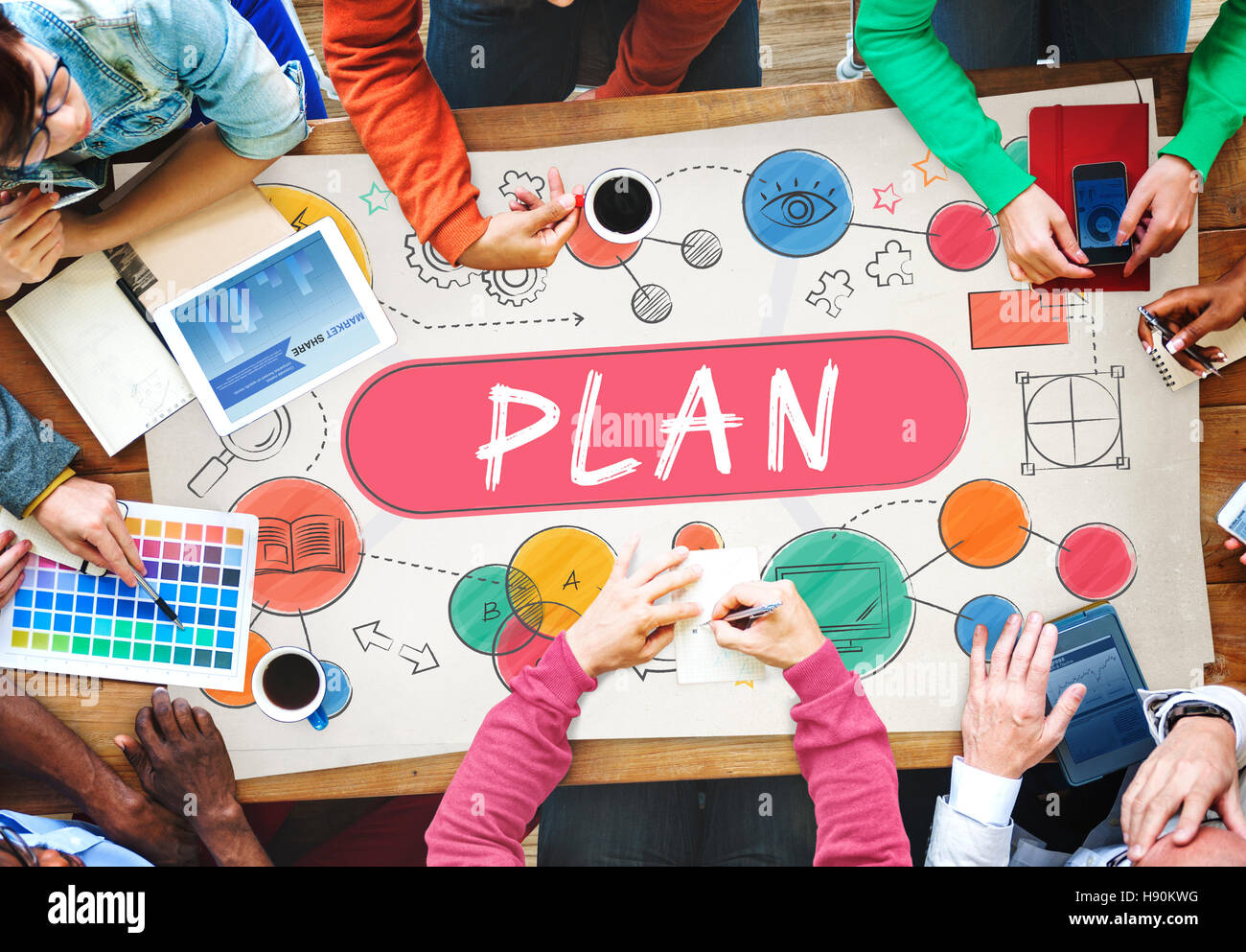 Plan Planning Vision Strategy Tactics Process Concept Stock Photo - Alamy