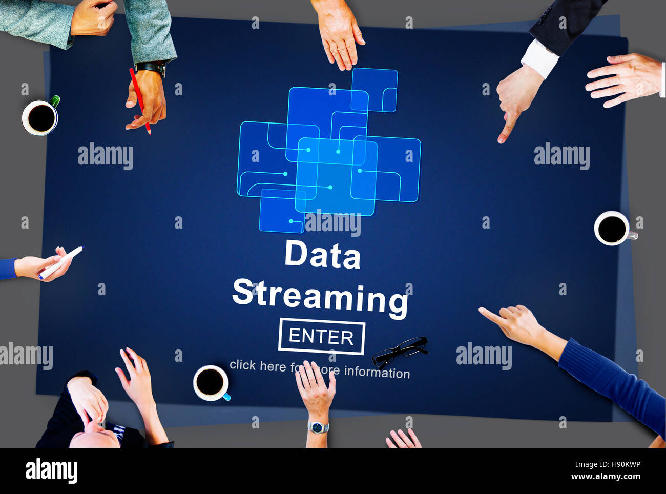 Data Streaming Online Web Media Concept Stock Photo - Alamy