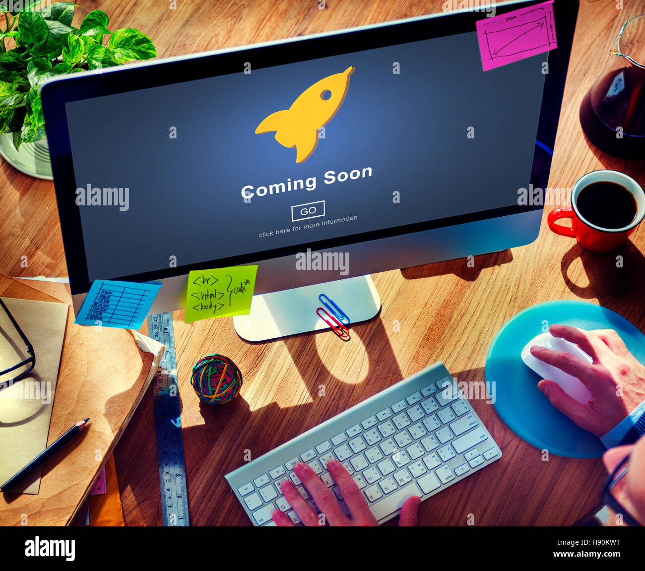 Coming Soon Opening Promotion Announcement Concept Stock Photo - Alamy