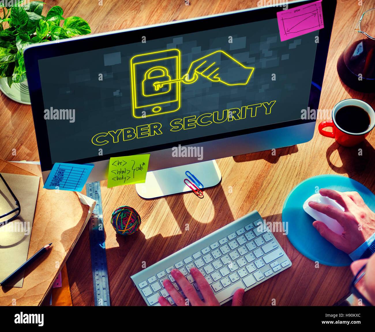 Cyber Security Online Safety Graphic Concept Stock Photo - Alamy