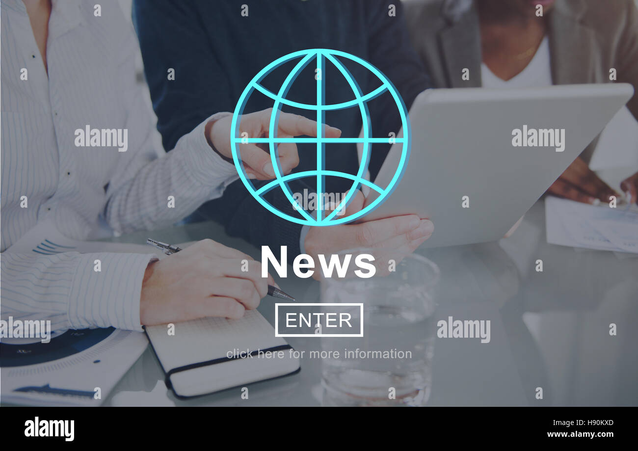 News Newspaper News Feed Report Information Concept Stock Photo - Alamy