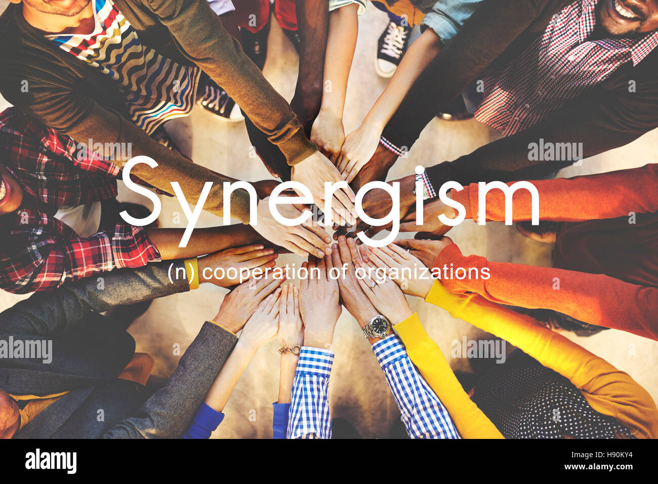 Synergism Team People Graphic Concept Stock Photo - Alamy