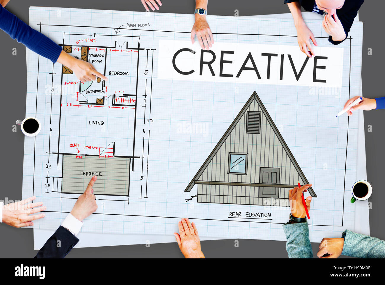 Creative Creativity Housing Interior Structure Concept Stock Photo - Alamy