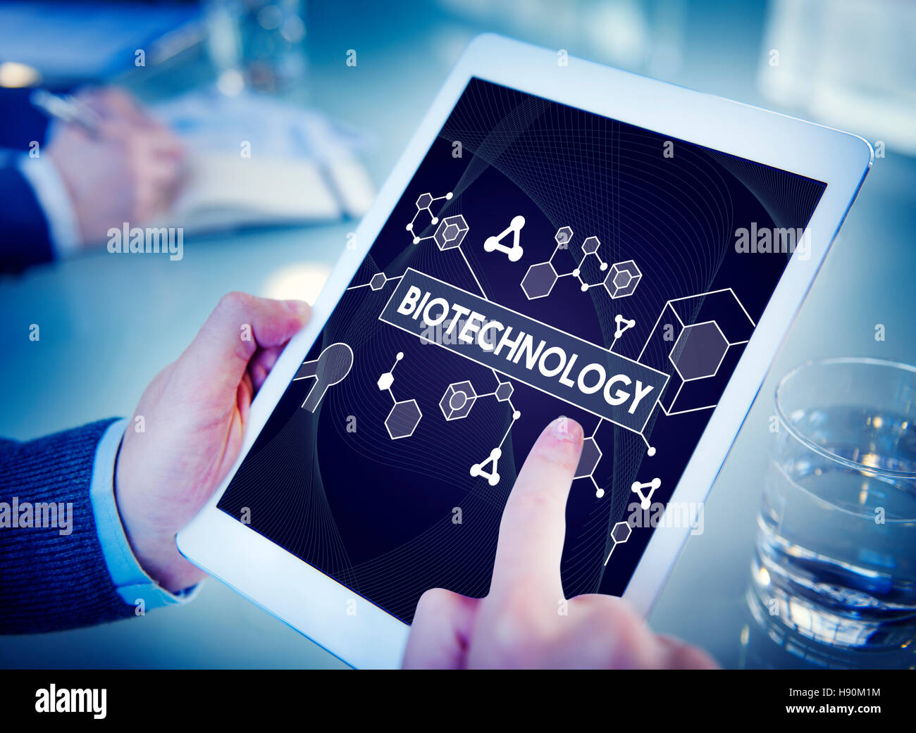 Biotechnology DNA Cell Molecule Experiment Research Concept Stock Photo ...
