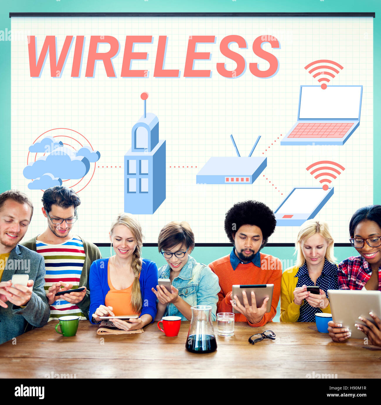 Wireless Connection Internet Modem Network Concept Stock Photo - Alamy