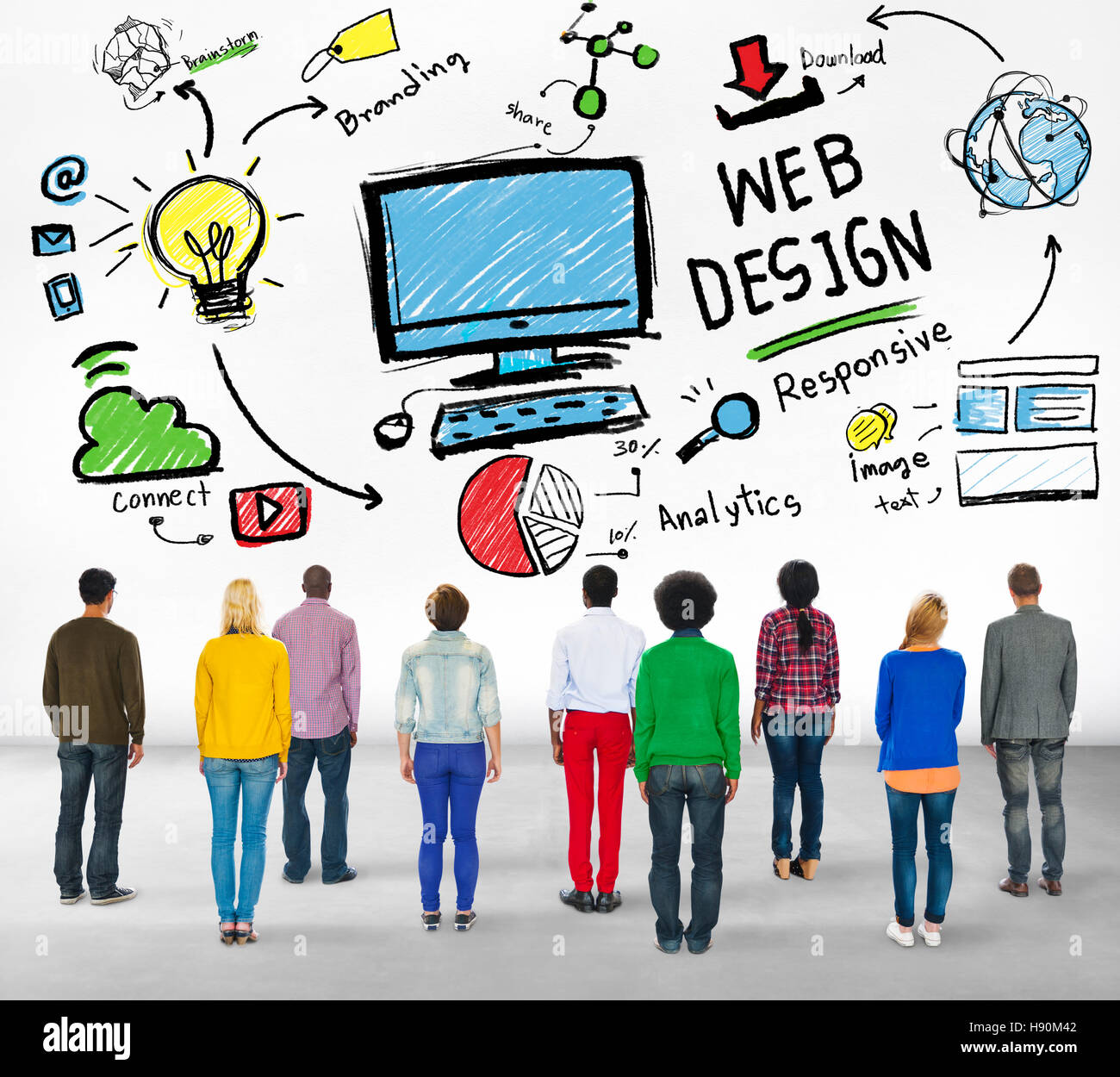 Content Creativity Digital Graphic Layout Webdesign Webpage Concept ...