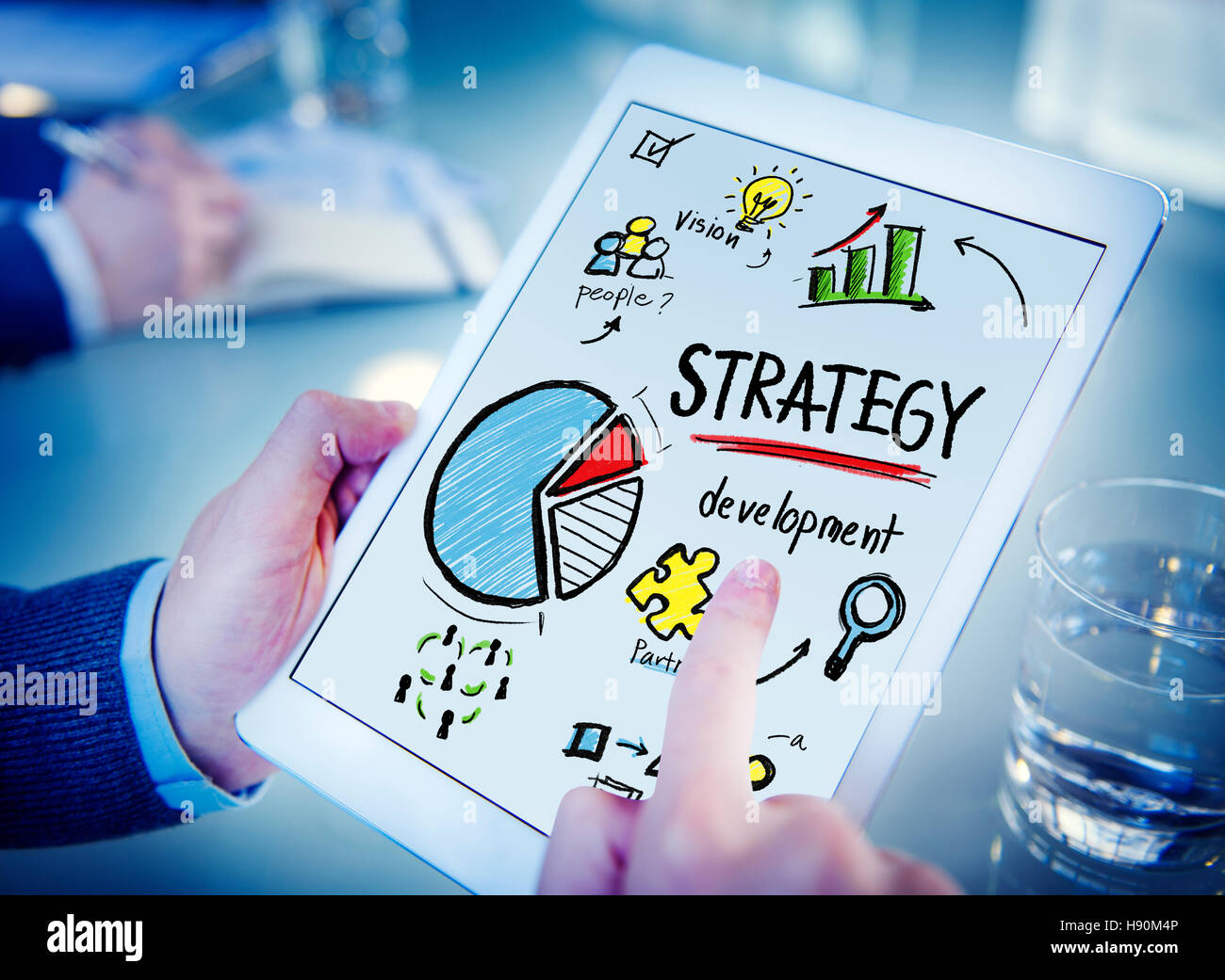 Strategy Development Goal Marketing Vision Planning Hand Concept Stock ...