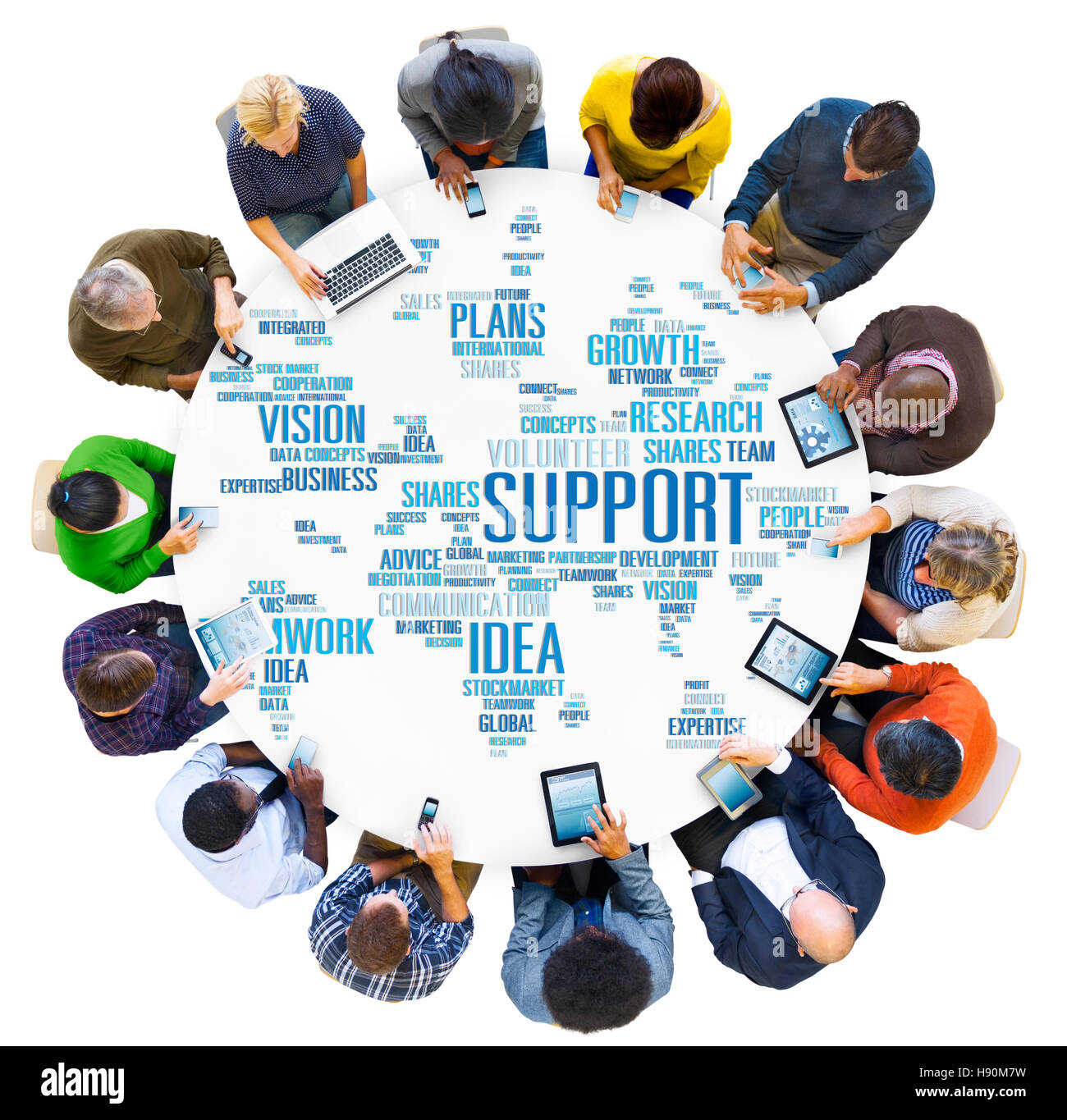 Global People Digital Device Technology Support Concept Stock Photo - Alamy