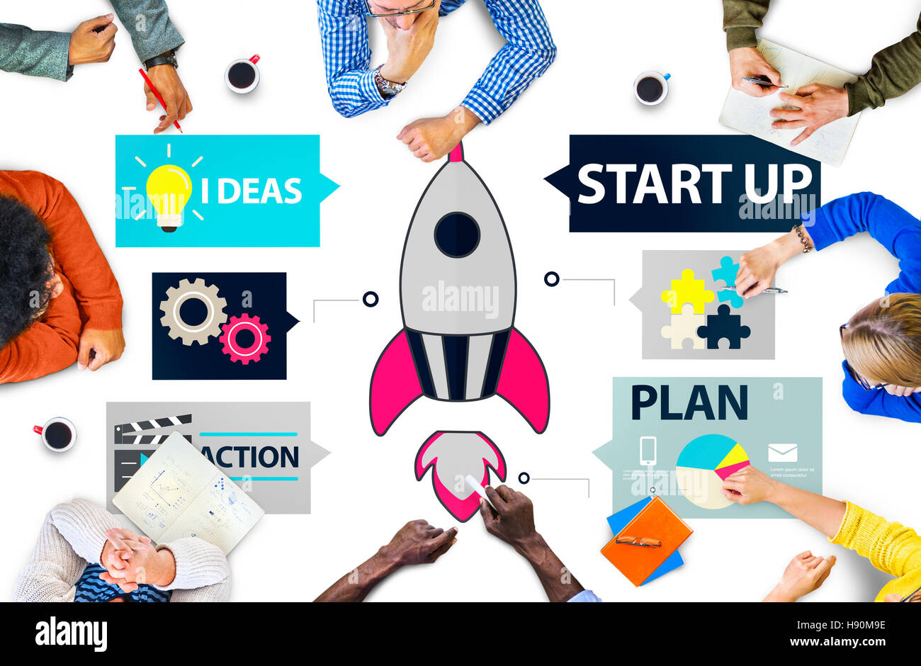 Startup Innovation Planning Ideas Team Success Concept Stock Photo - Alamy