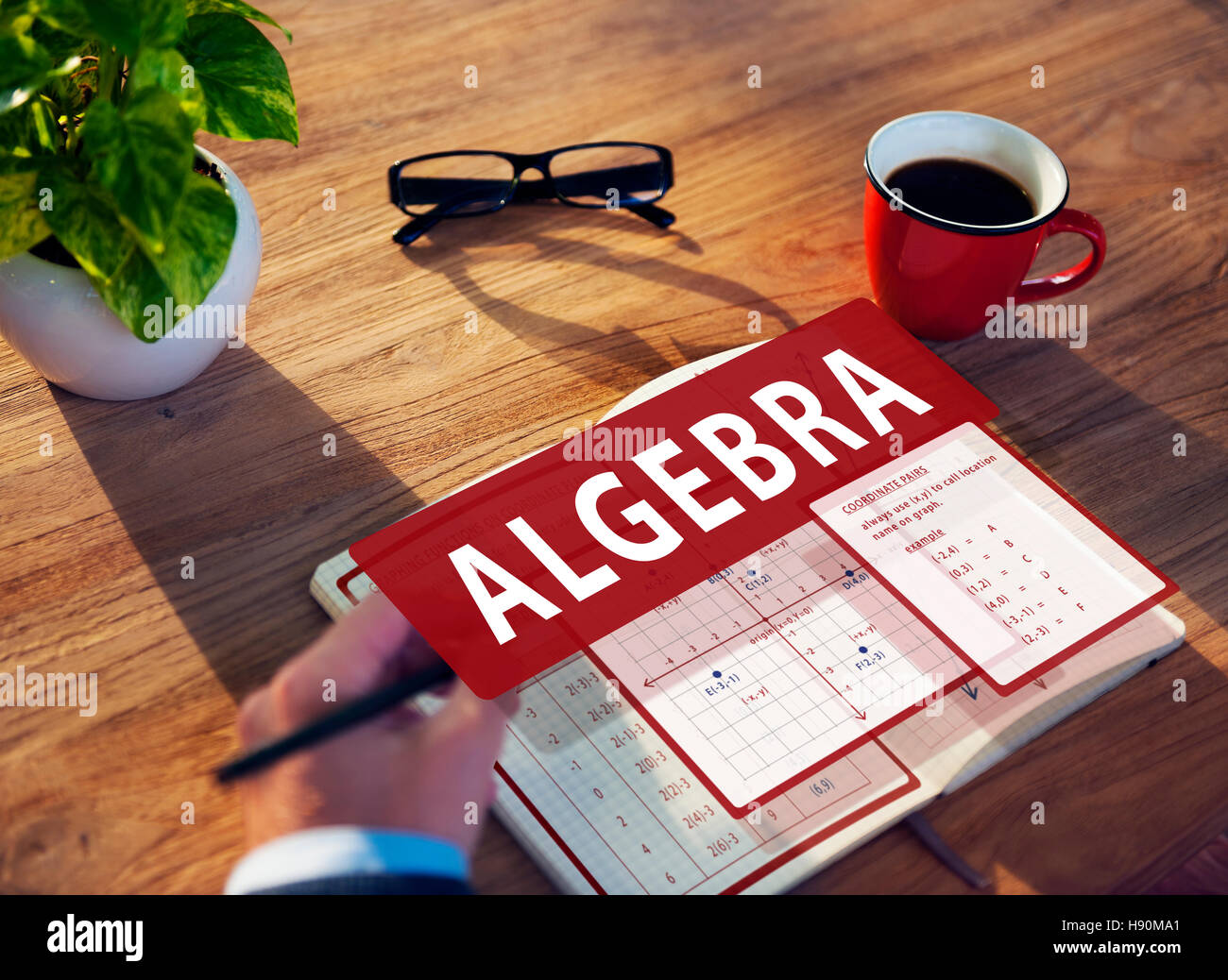 Algebra Mathematics Calculation Chart Concept Stock Photo - Alamy